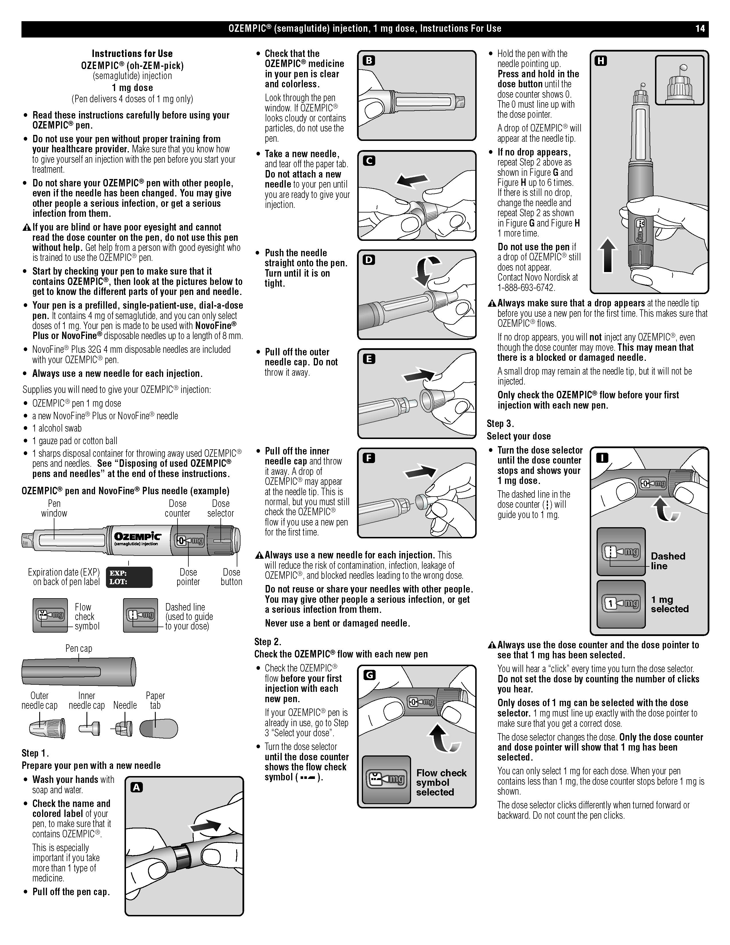Prescribing Information | Ozempic® (semaglutide) injection 0.5 mg or 1 mg